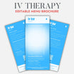 IV Hydration Menu Template | MedSpa Marketing Shop