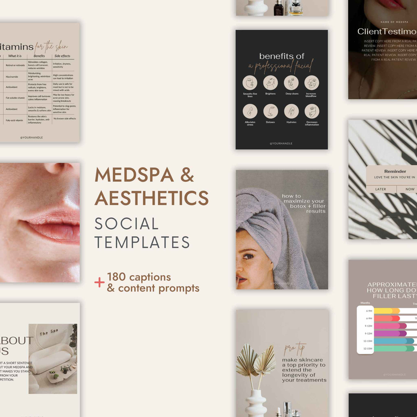 MedSpa Social Media Templates | MedSpa Marketing Shop