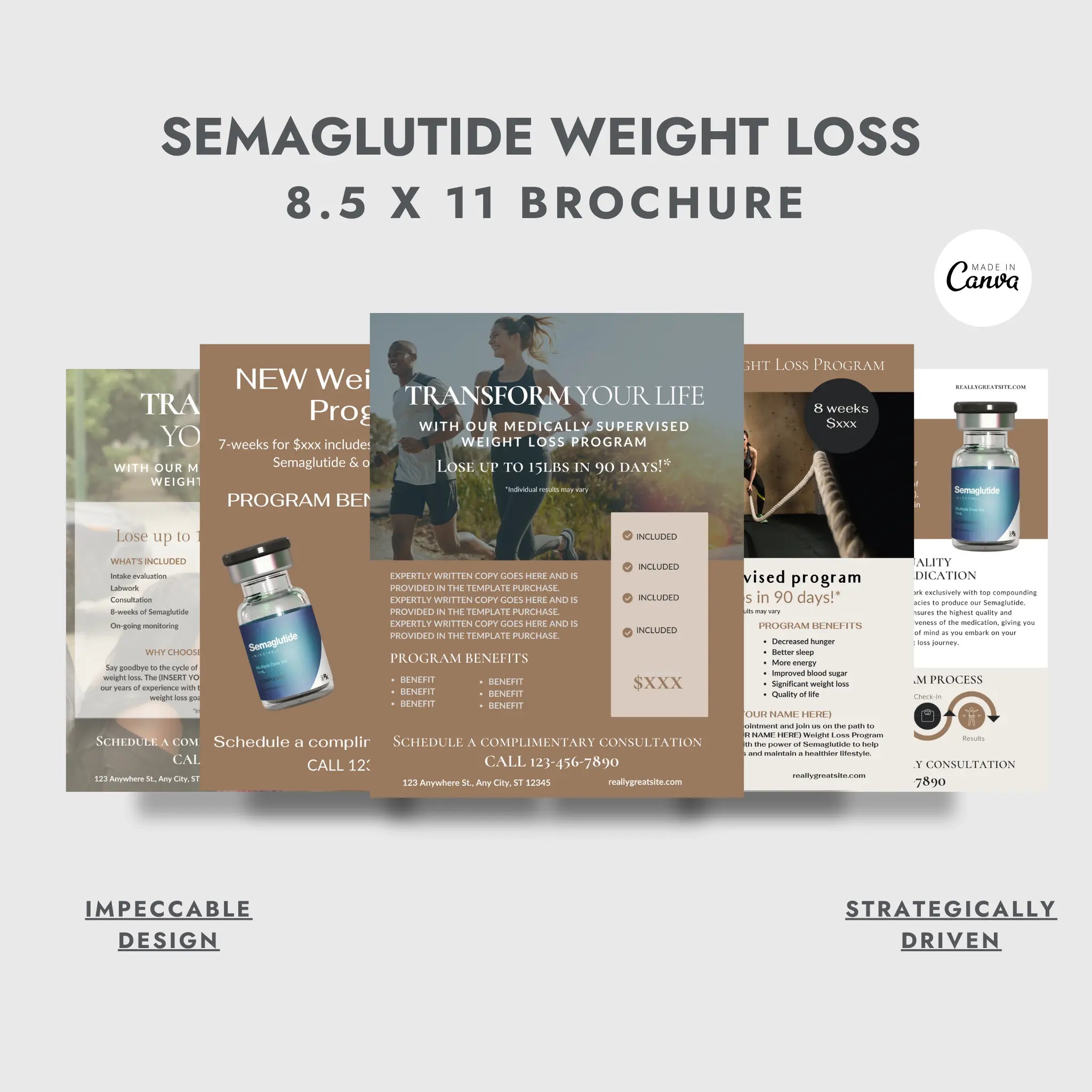 Semaglutide Weight Loss Brochure | MedSpa Marketing Shop